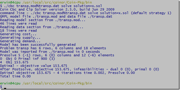 Yet Another Math Programming Consultant: Cbc/glpk